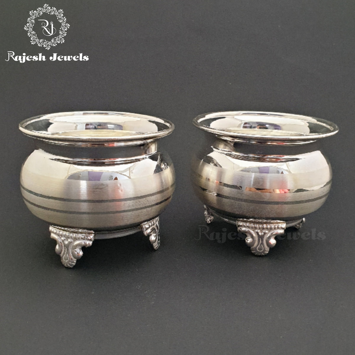 3 Legged Pot Design Silver Bowls – Rajesh Jewels