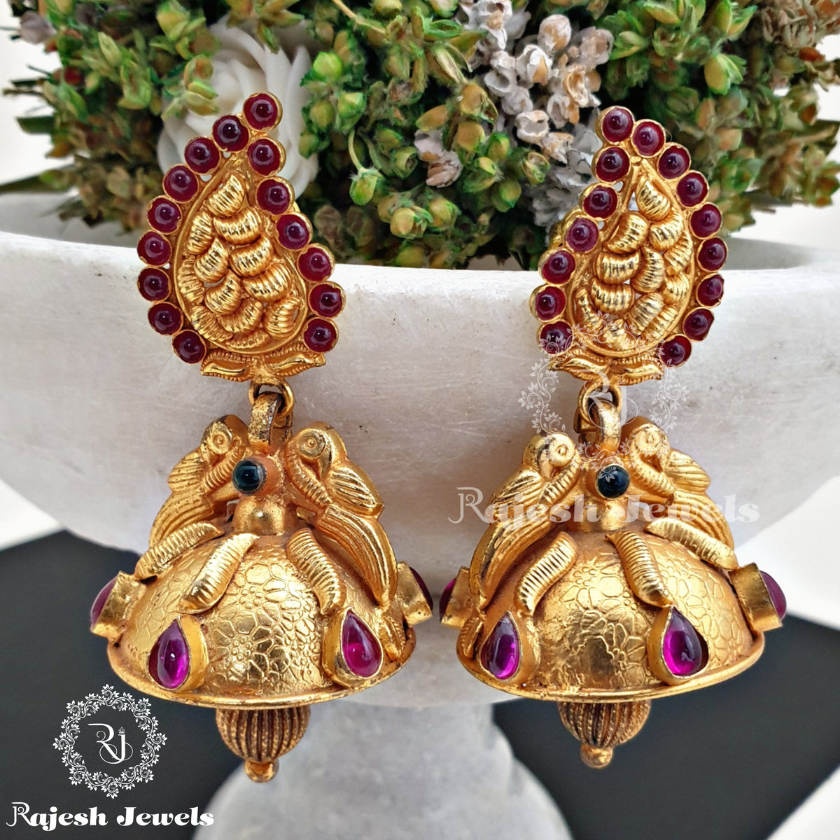 Traditional Mango Design Jumka – Rajesh Jewels